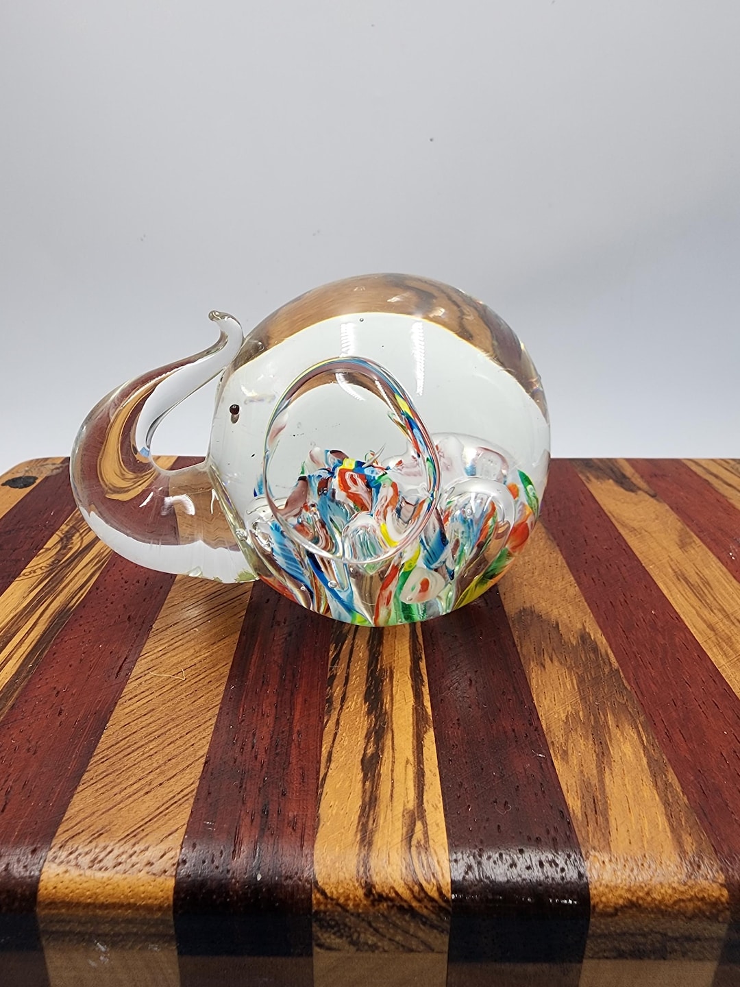 Art Glass by Lenwile Ardalt Japan Art Glass Controlled Bubbles Elephant ...