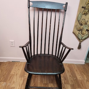 Antique Spindle Back Rocking Chair - Etsy