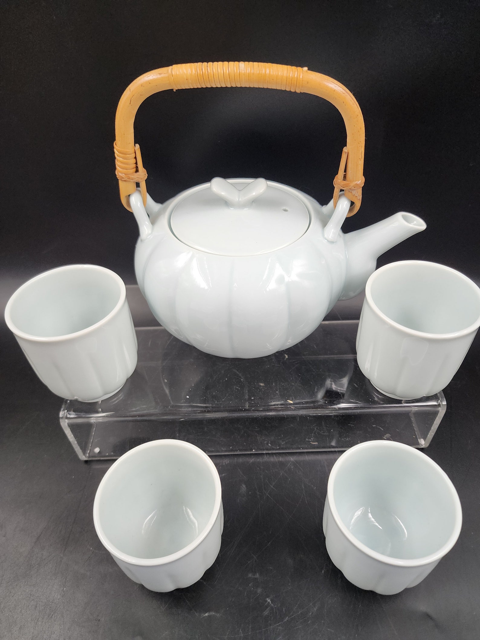 FF Japan Teapot Set Fitz and Floyd Light Blue 4 Tea Cup Butterfly - Etsy