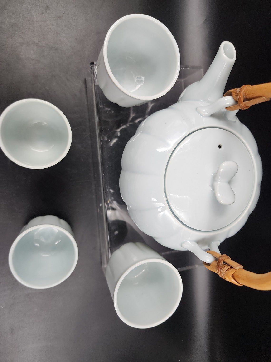 FF Japan Teapot Set Fitz and Floyd Light Blue 4 Tea Cup Butterfly - Etsy