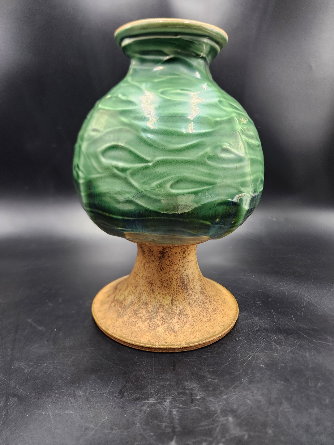 Vintage Allan Ditton Sign Art Pottery 11 Inch Tall 8 Inch Dia Rustic ...