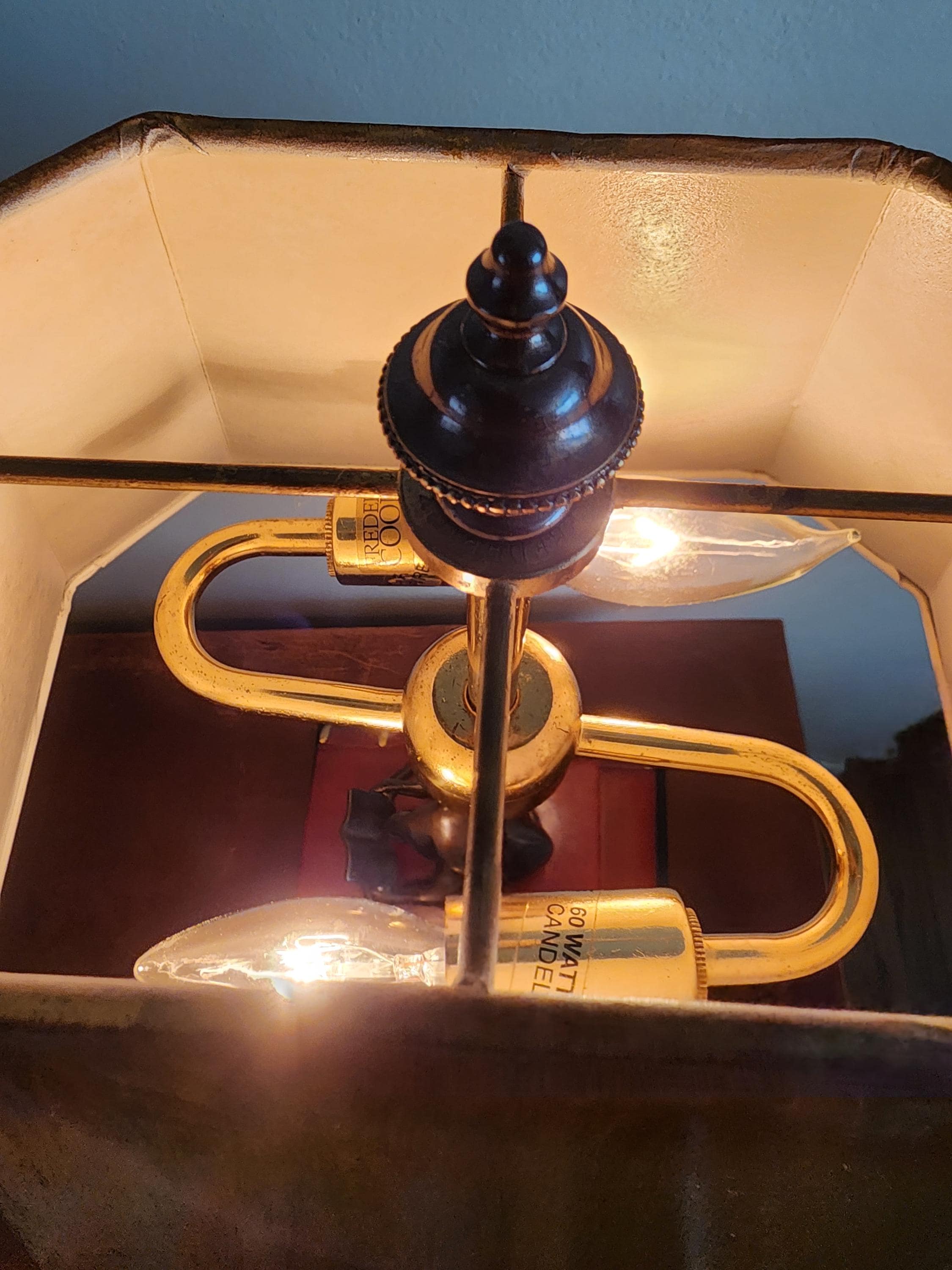 Vintage Frederick Cooper Library Table Lamp With Original Shade Book ...