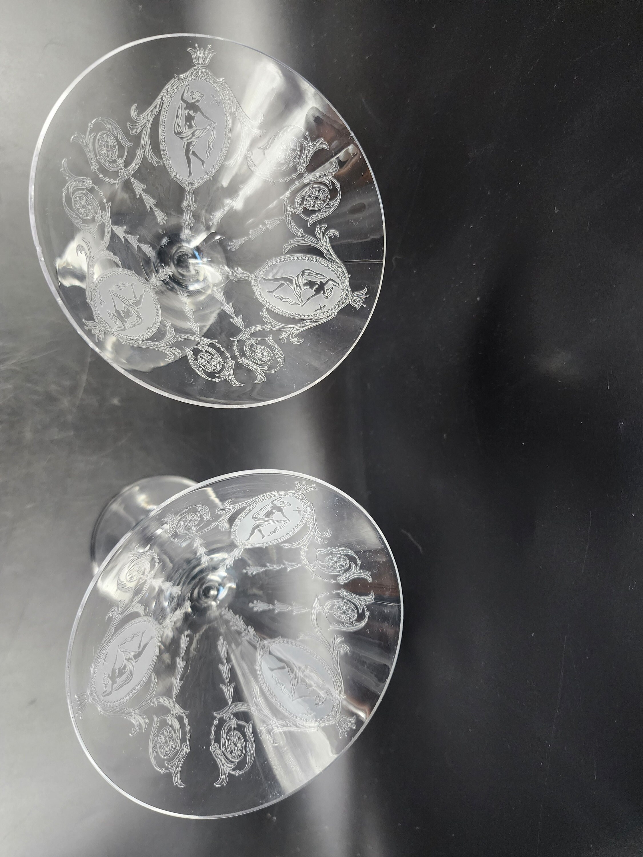 Vintage Tiffni Martin Glass Shaul Dancer Clear Etched Glass - Etsy