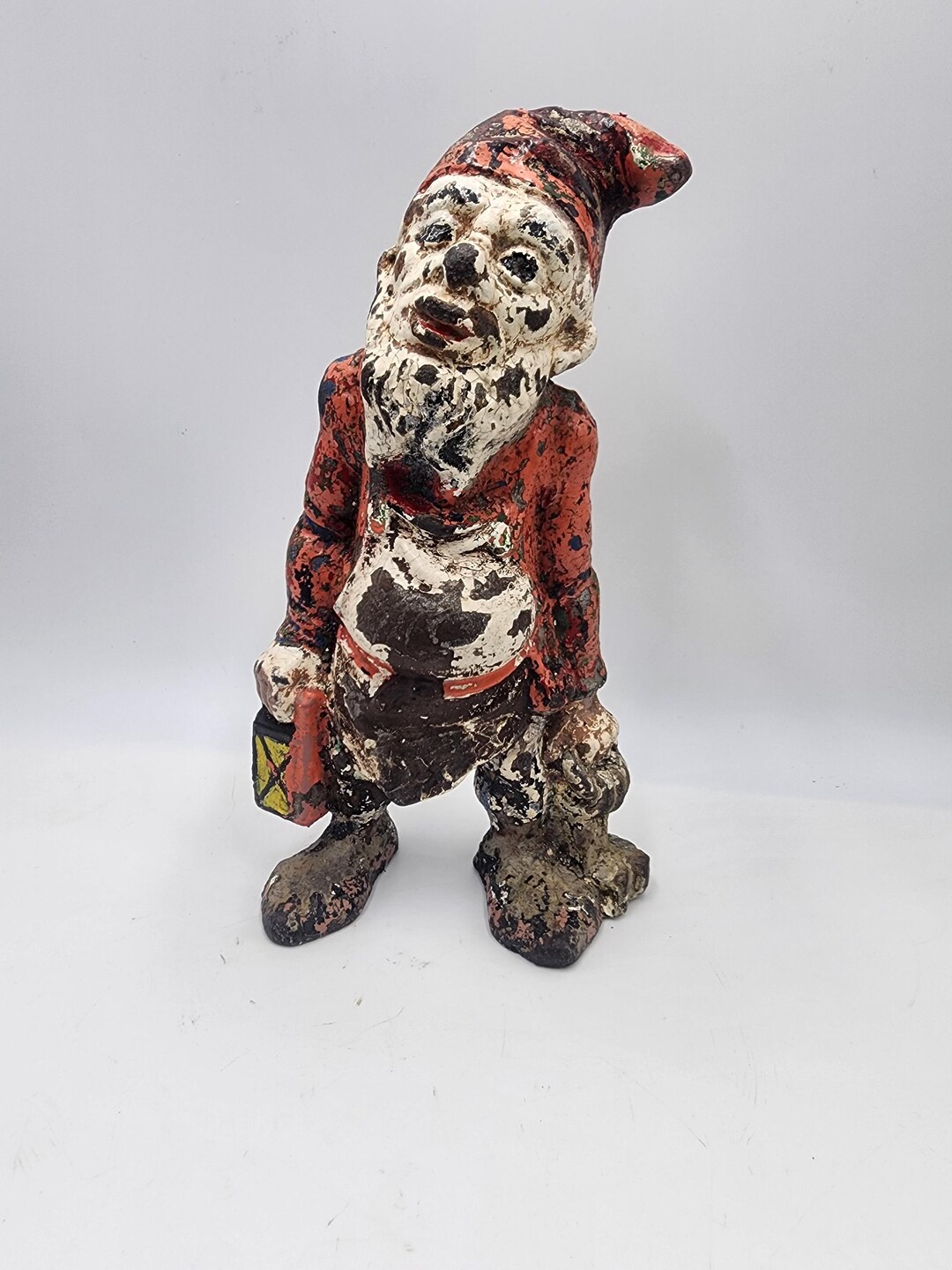 Antique Hubley USA Est 1894 Cast Iron Gnome Door Stop Gnome Sculpture ...