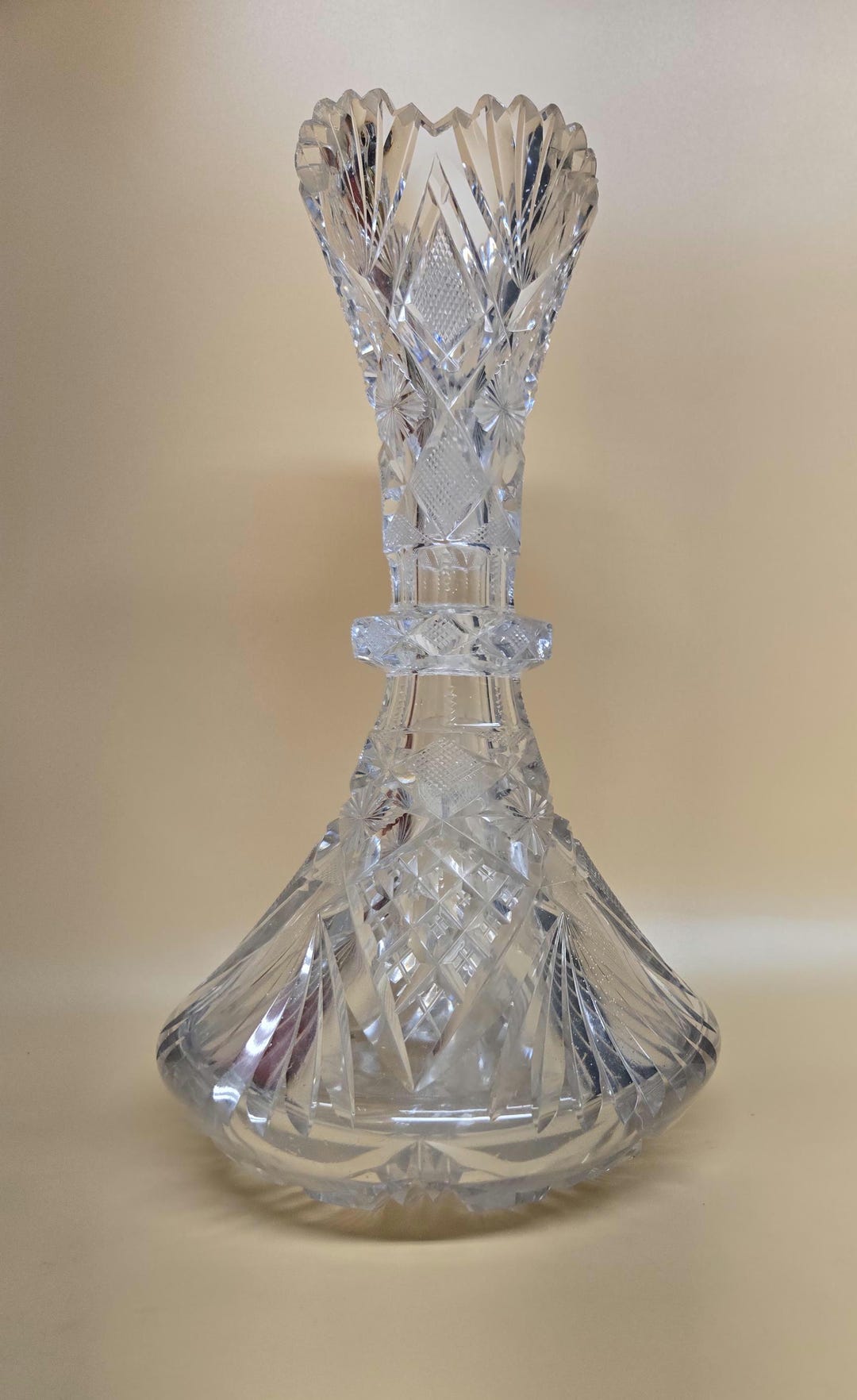 Antique American Brilliant ABCG by Libbey Glassware Harvard Pattern Cut ...