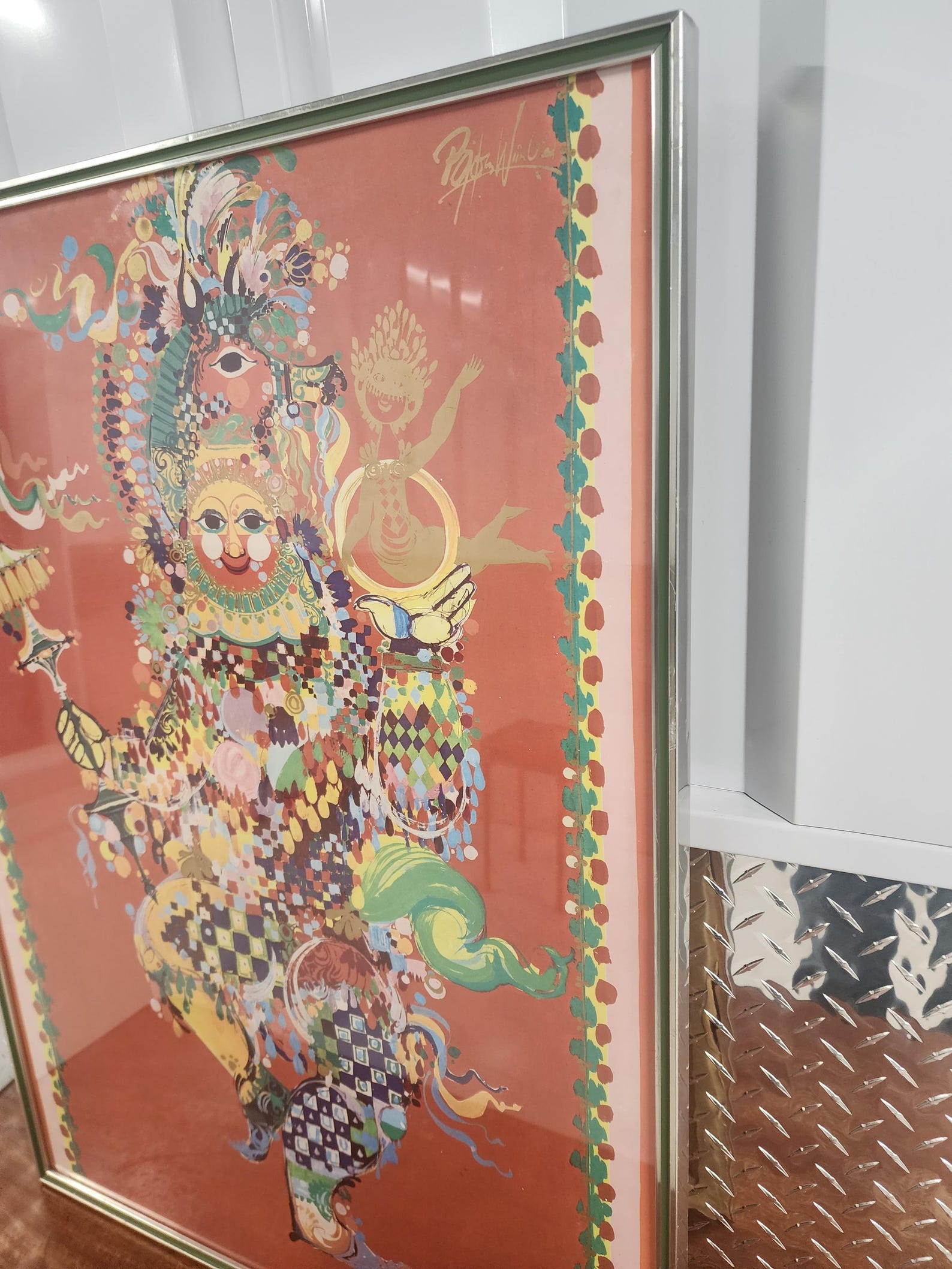 Mid Century Modern Artist Bjorn Wiinblad Carnival in Copenhagen Print ...
