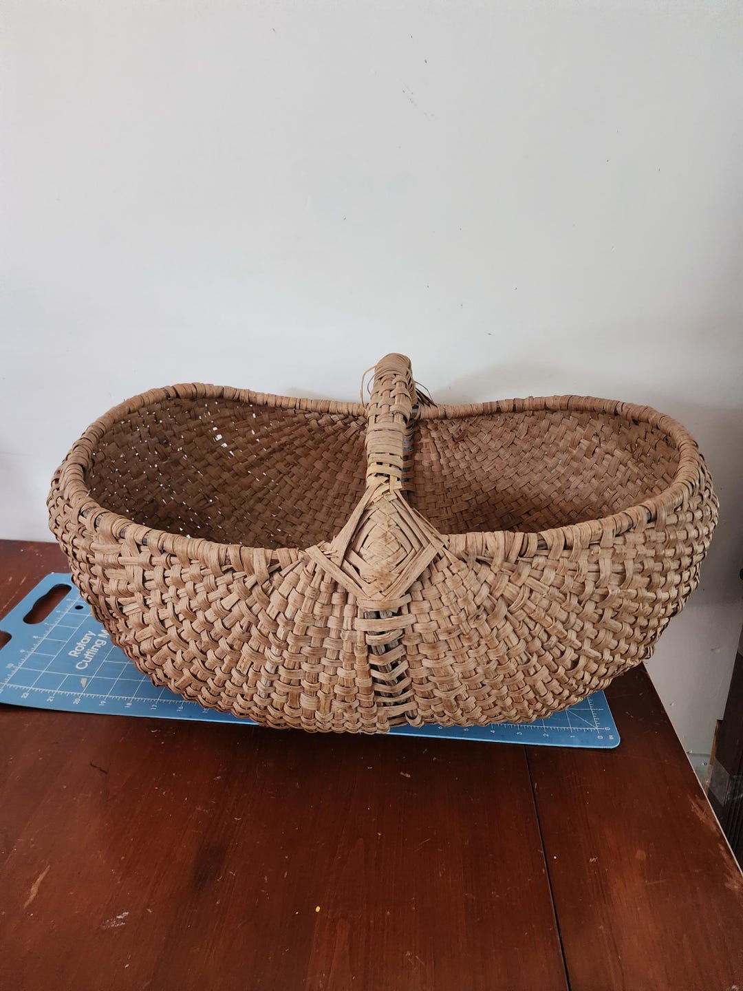 Large Early 20th Century American Virginia? Oak Splint Buttocks Basket ...