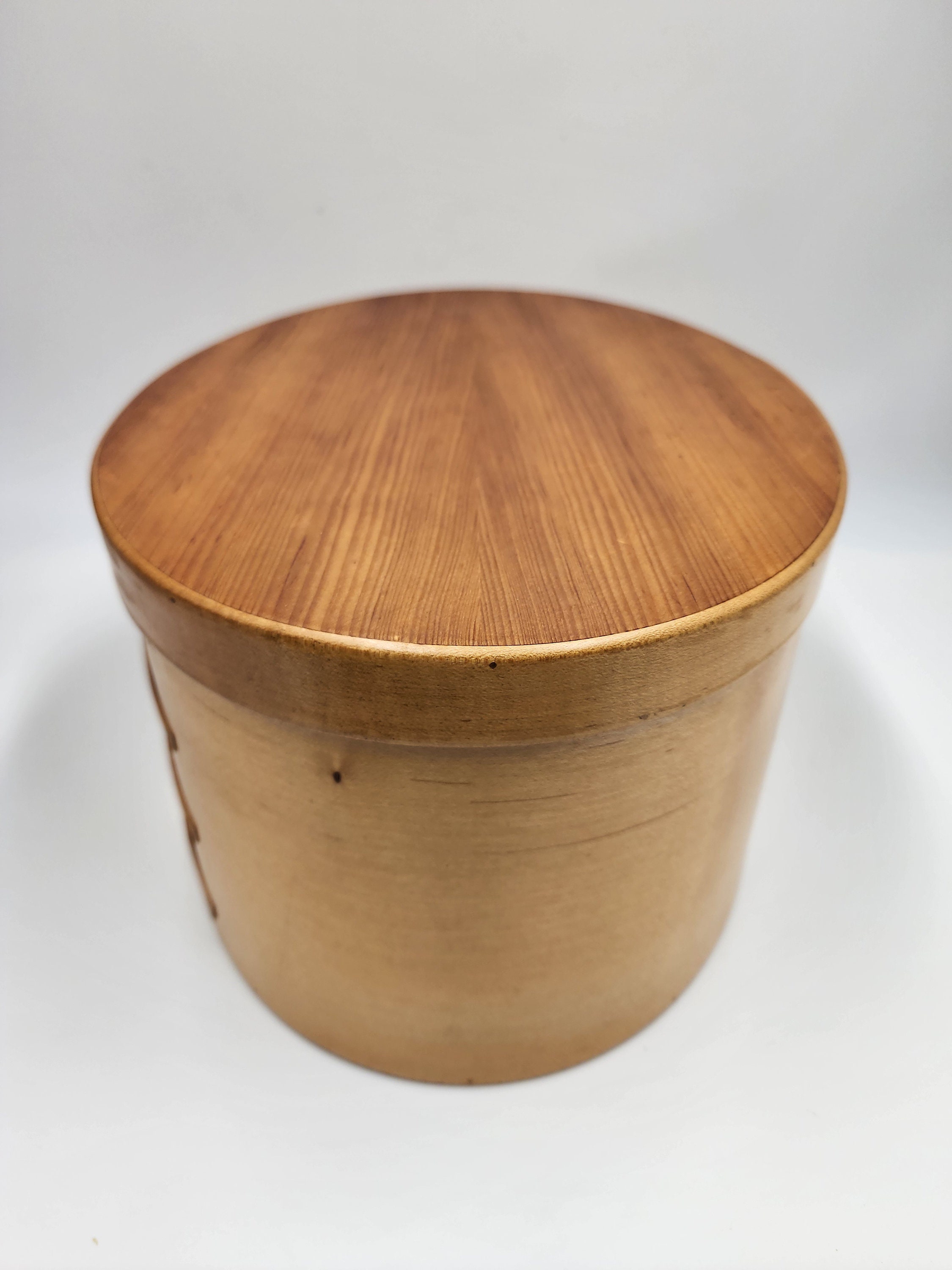 Antique American Colonial Shaker Sewing Box 13x9.75 Oval 6.75 Tall ...