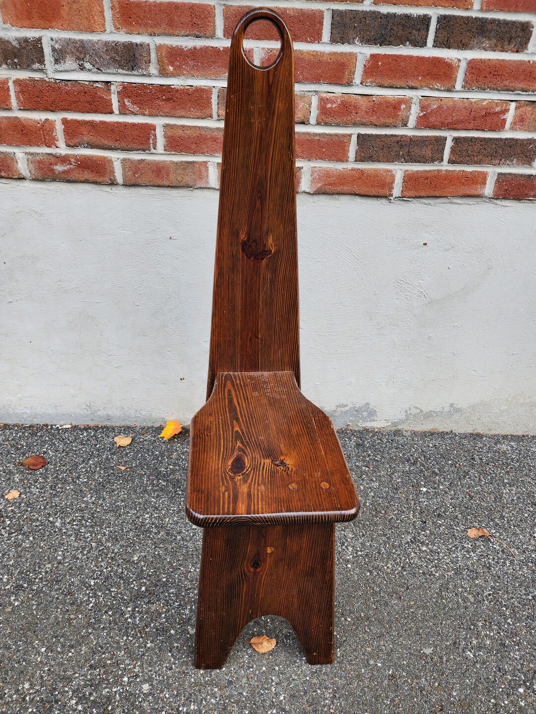 Vintage Shaker Style Stool Seat Hight 16in Pine Wood Pegged 40in High ...