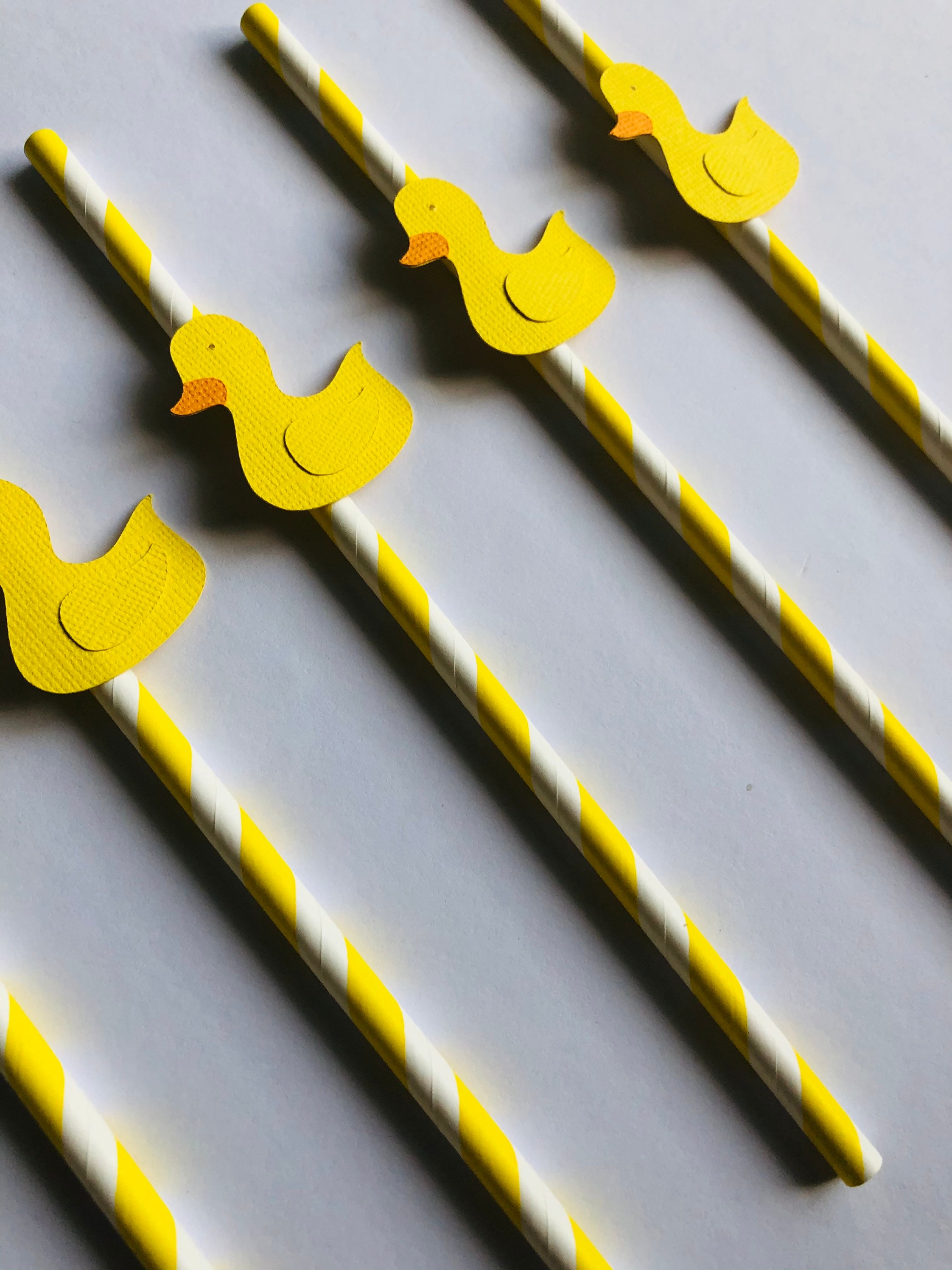 Duckling Paper Straws Set of 10 Baby Shower Duckling Duck - Etsy UK