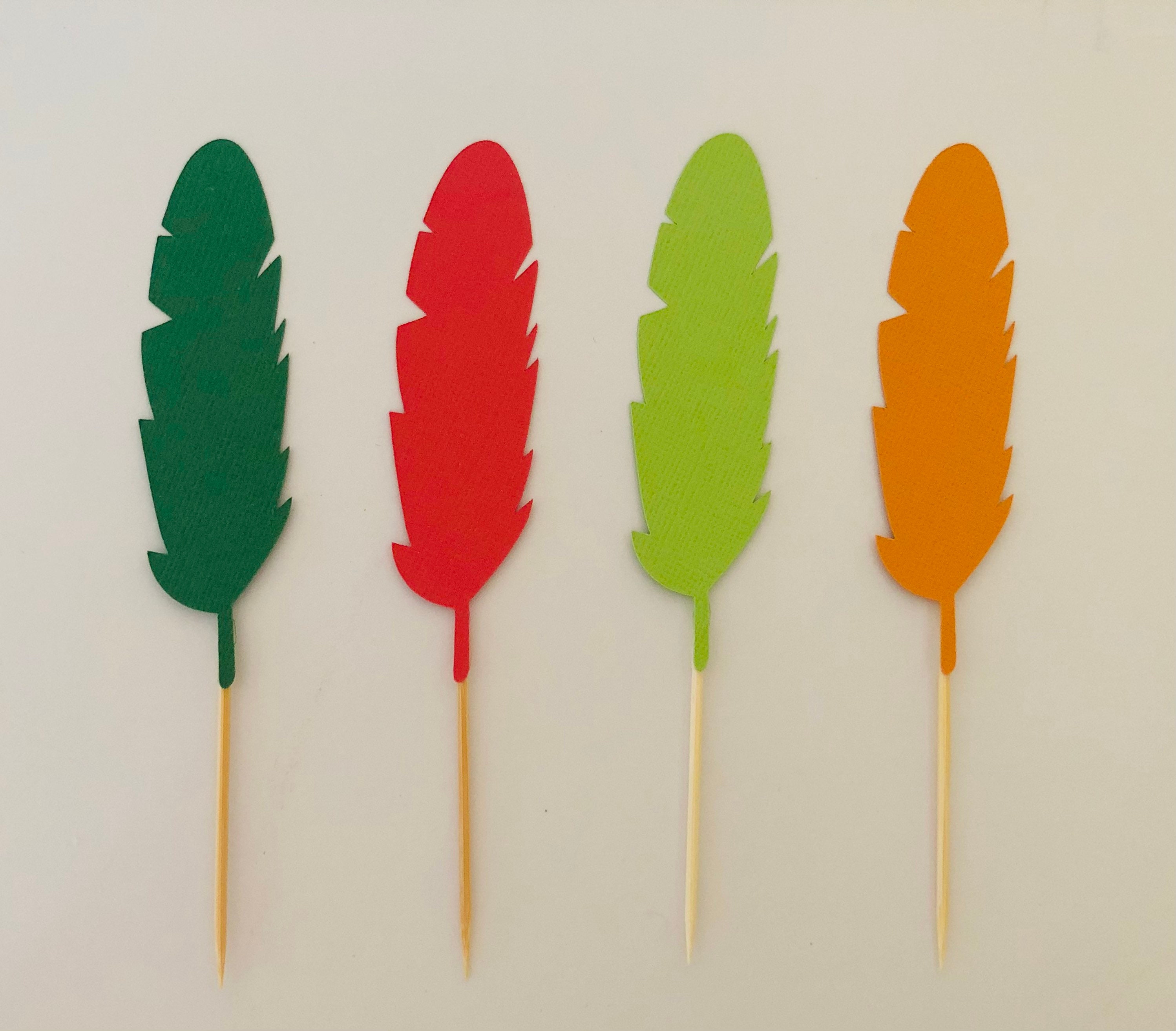 Feather Cupcake Toppers Set of 12, Boho Bohemian Party Celebration - Etsy