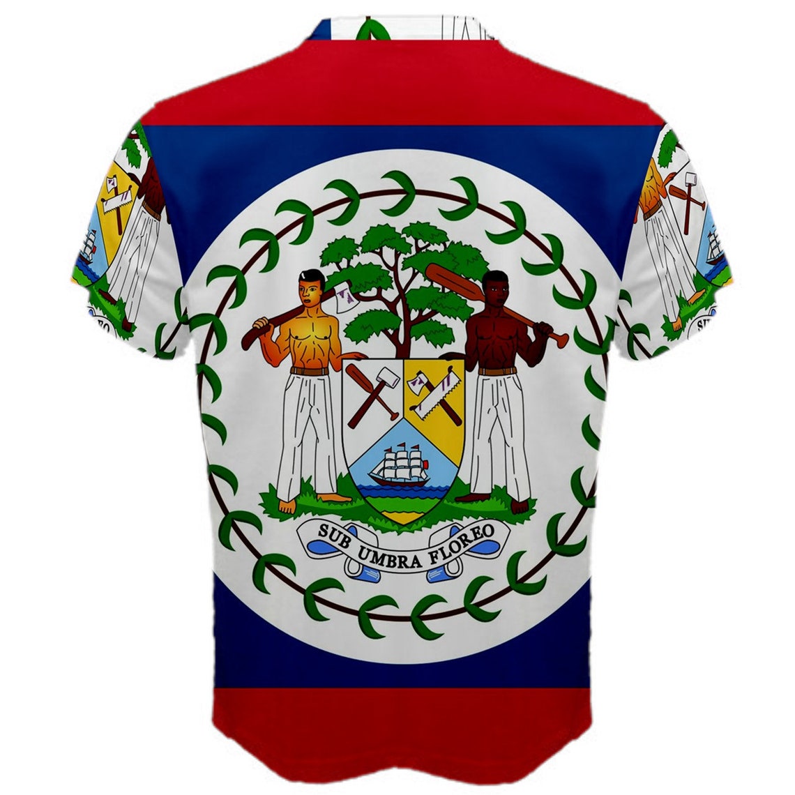 Hot New Belize Flag Men's Sport Full Print Mesh T-shirt - Etsy