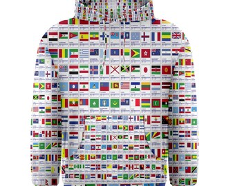 World Flags Hoodie - Etsy
