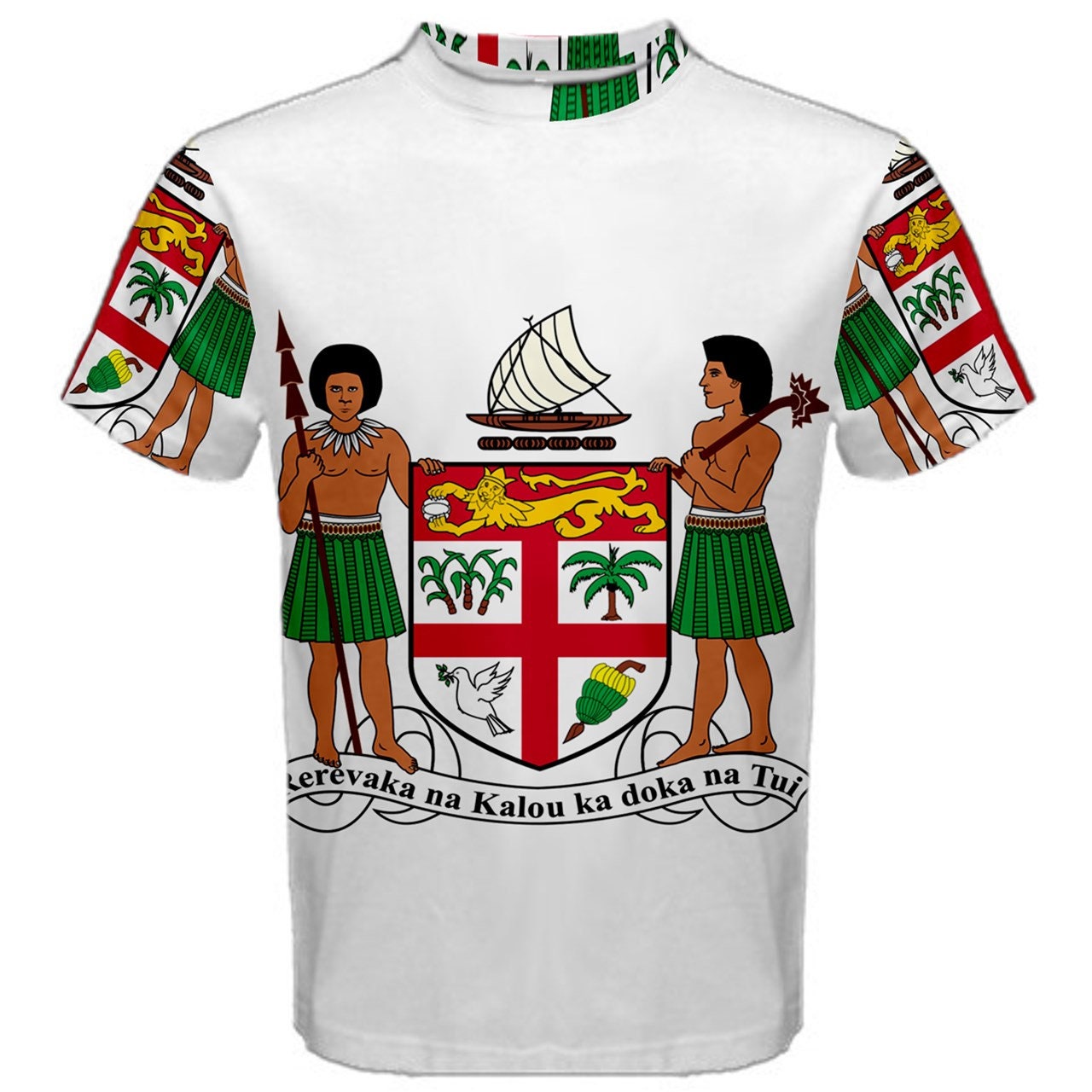 New Fiji Fijian Coat of Arms Sublimated Men's Sport Full - Etsy