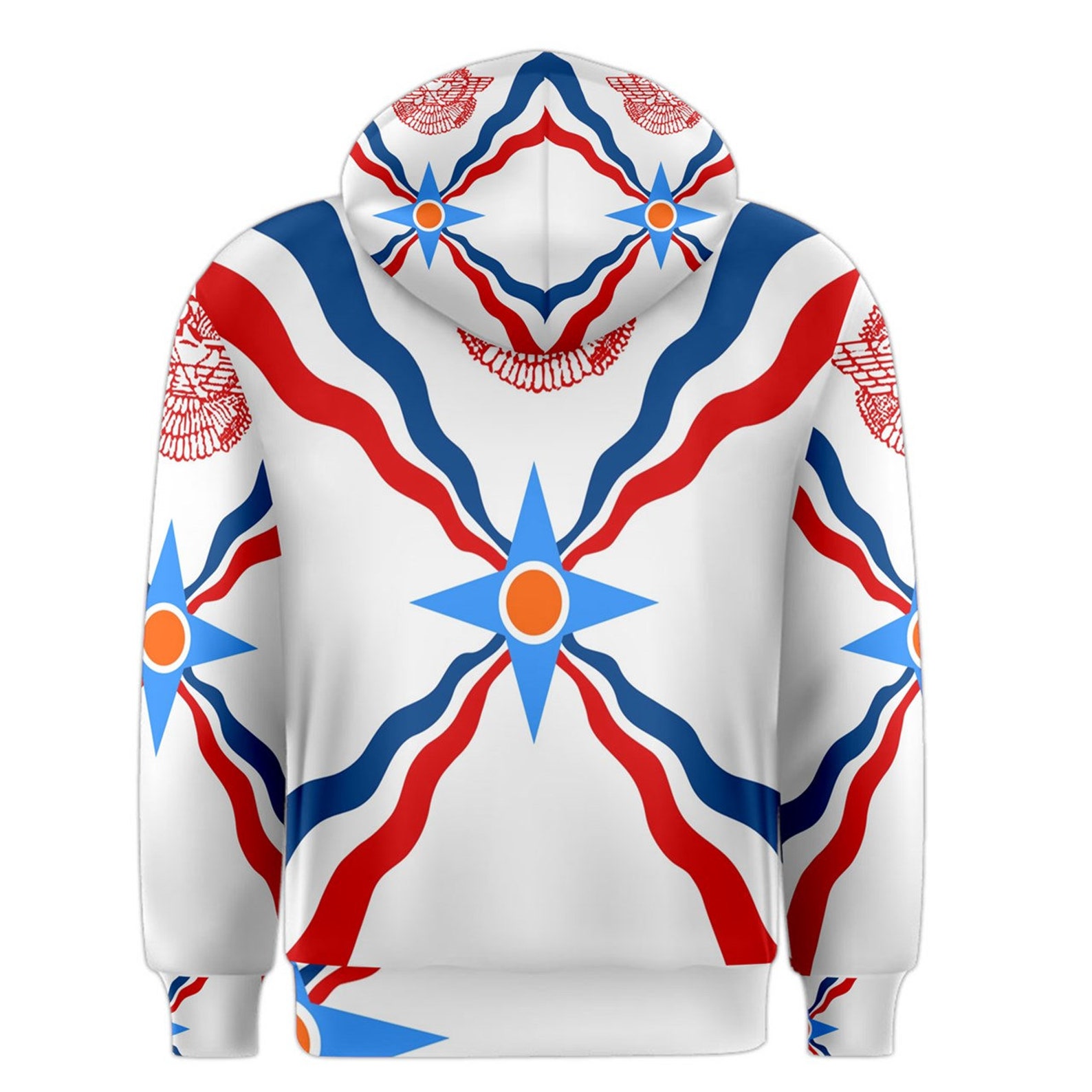 New Assyria Assyrian Flag Sublimation Men's Pullover | Etsy