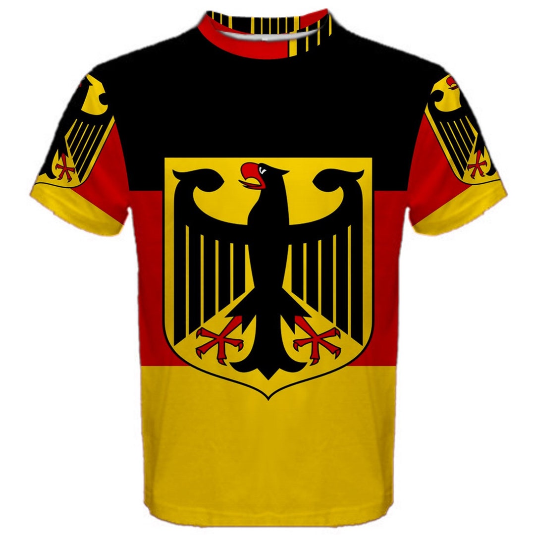 New Germany German Flag Sublimated Men's Sport Full Print Mesh T-shirt ...