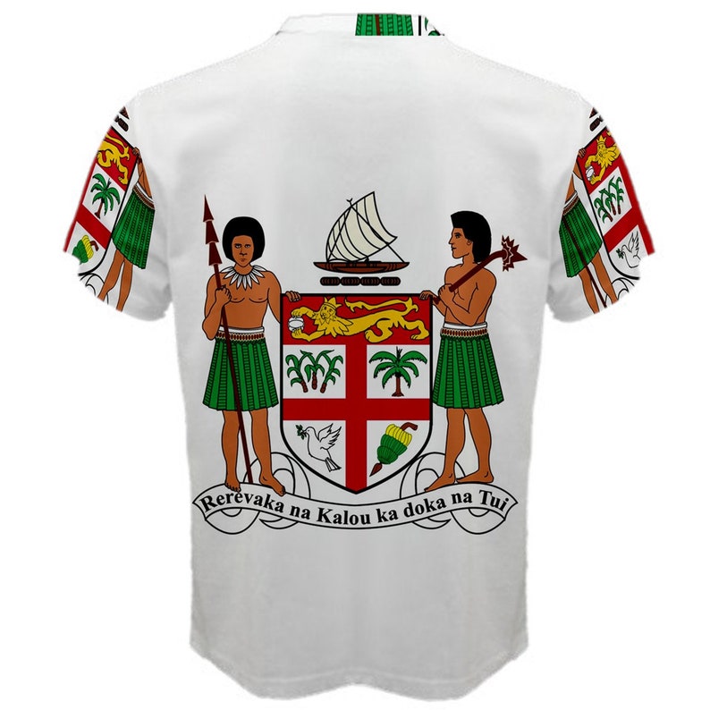New Fiji Fijian Coat of Arms Sublimated Men's Sport Full - Etsy