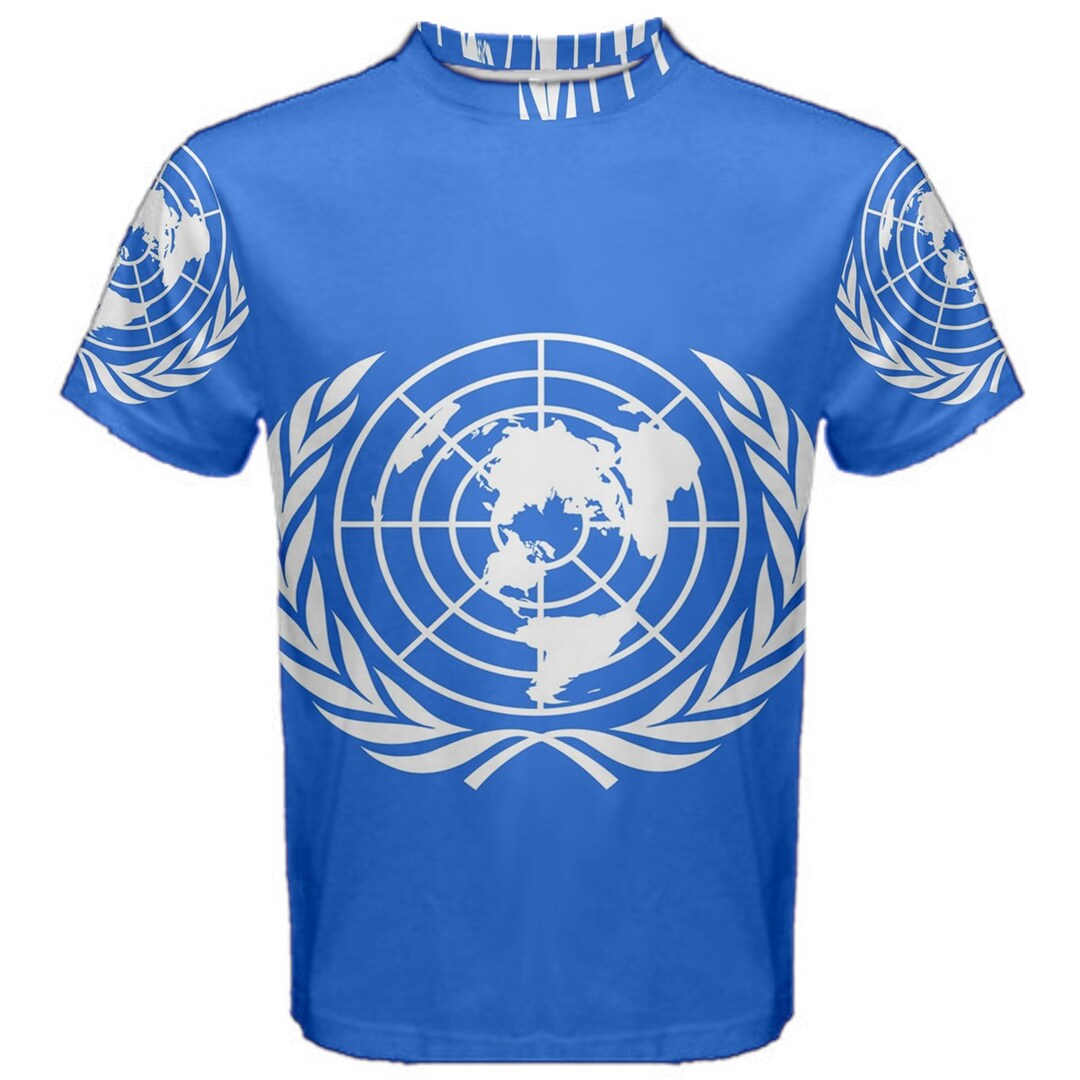 New United Nations UN Flag Sublimated Men's Sport Full Print Mesh T ...