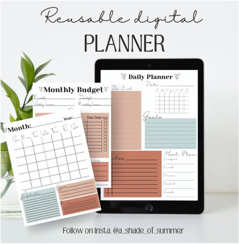 Reusable Digital Planner for iPad - Etsy
