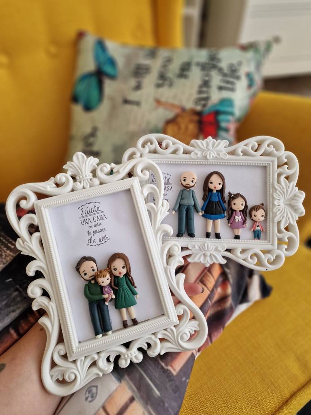 Personalized Frames With Miniature, Family Portrait With Dedication ...