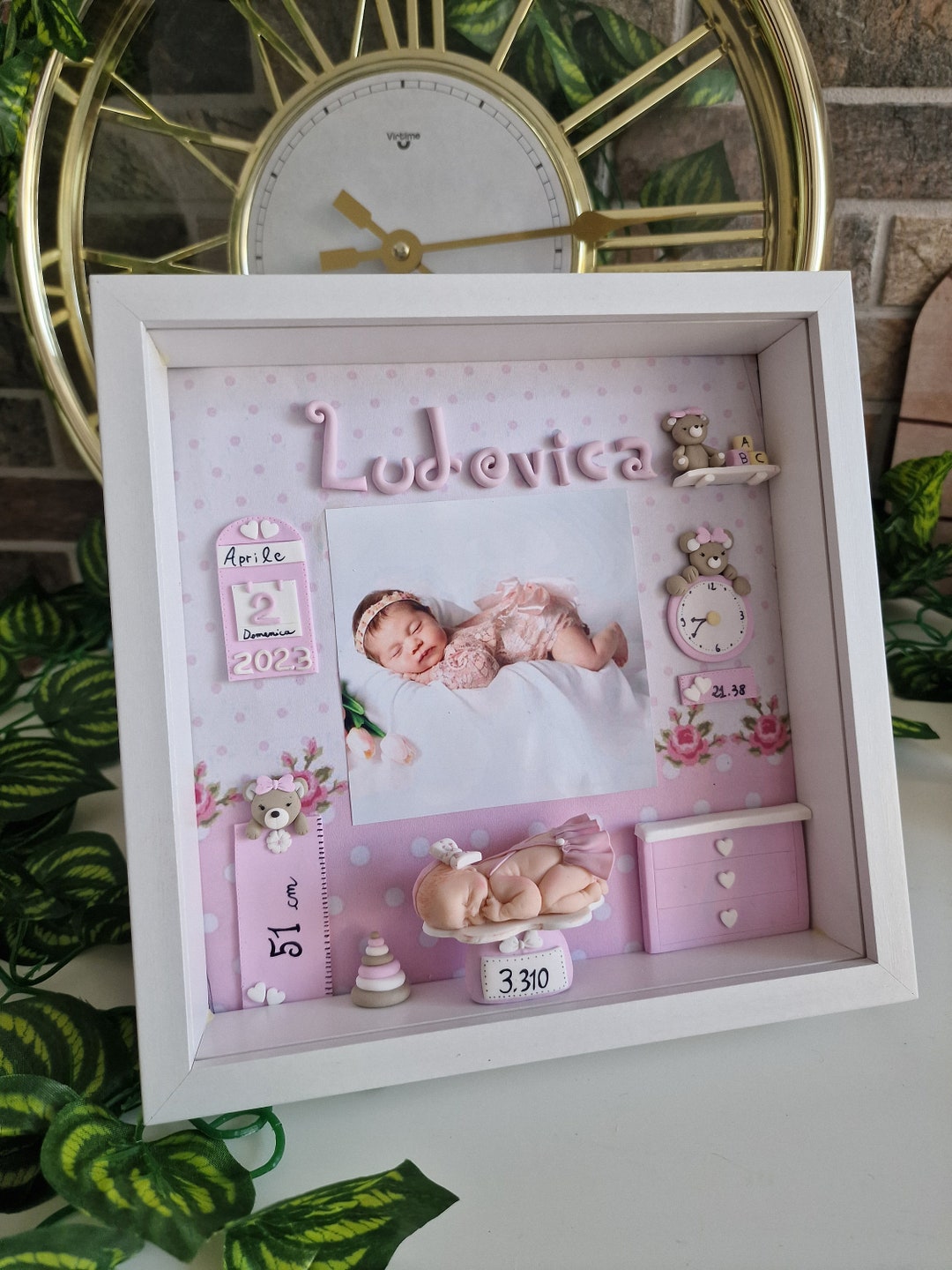 Birth Picture Baby Idea Birth Idea Baby Keepsake Birth Gift Idea ...