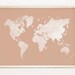 World Map Neutral Colors Printable Art, Large Travel Map Wall Art ...