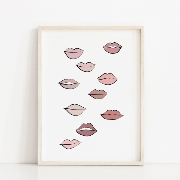 Lipstick Wall Art - Etsy