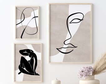 Modern Line Wall Art | Etsy