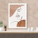 Abstract Face Line Art Printable Boho Decor Modern Woman Face | Etsy