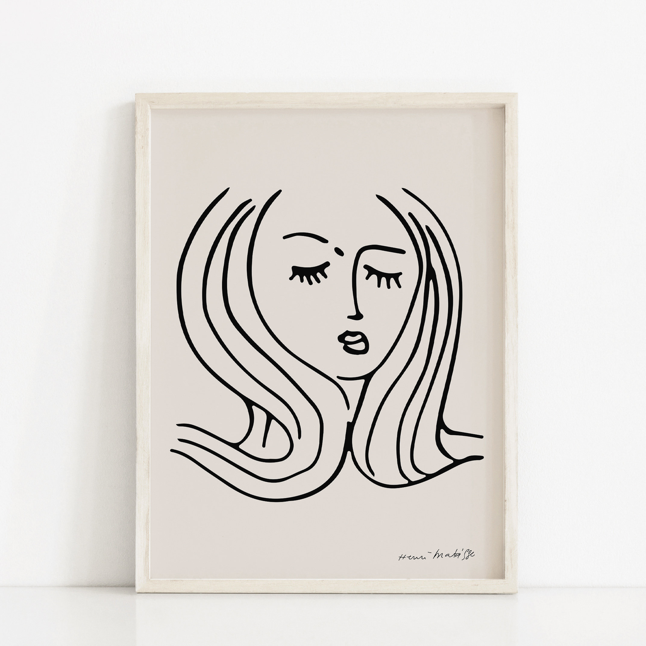 Matisse Line Art Woman Print Henri Matisse Abstract Woman | Etsy