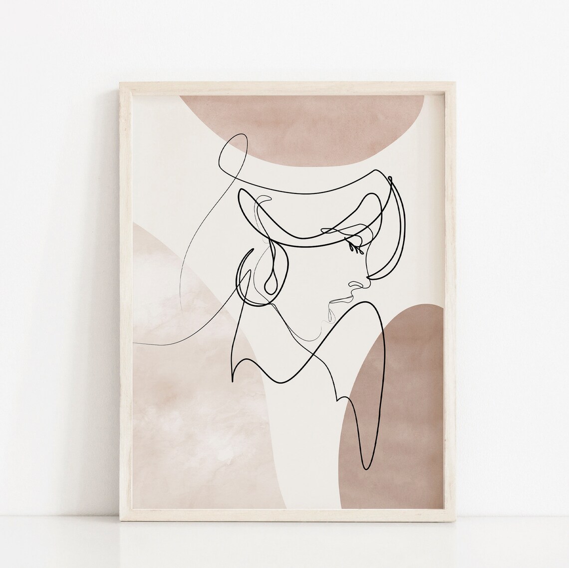 Abstract Face Line Art Print Wall Decor Woman Face Line | Etsy