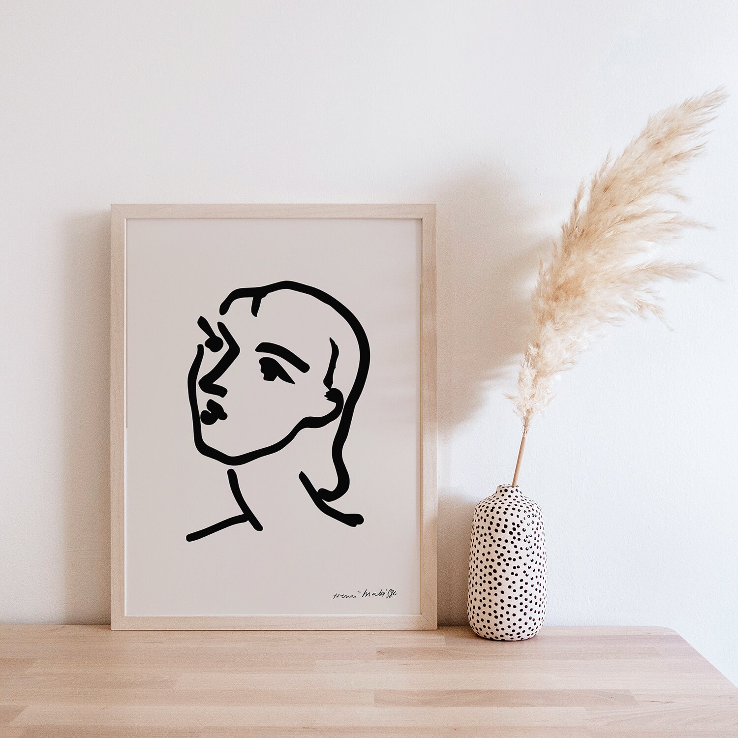 Matisse Line Art Woman Print Henri Matisse Abstract Woman - Etsy