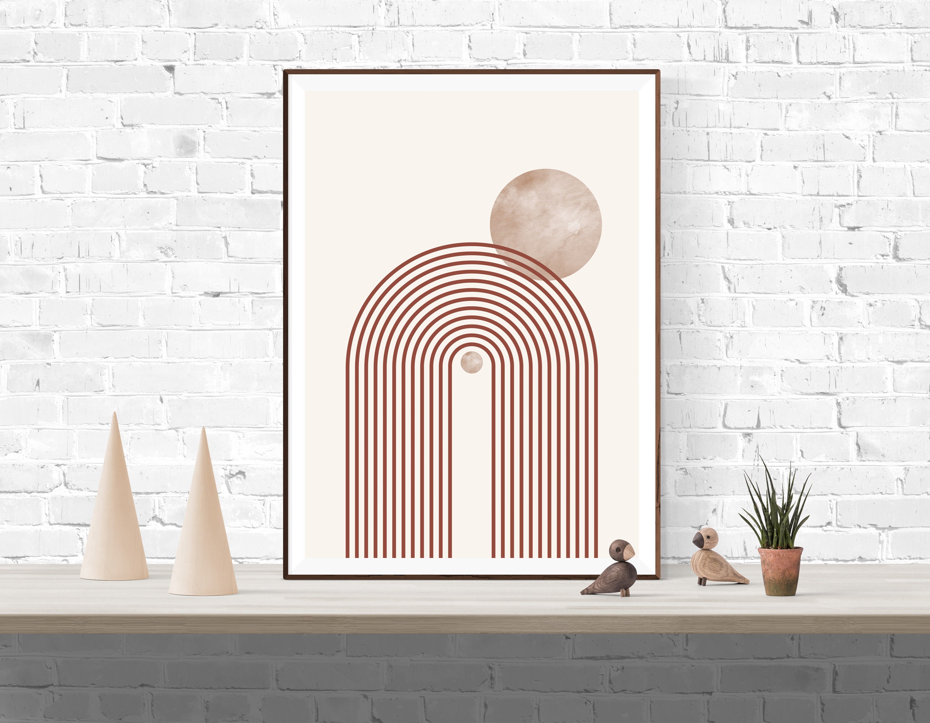 Geometric Arch Printable Art Mid Century Modern Wall Art - Etsy