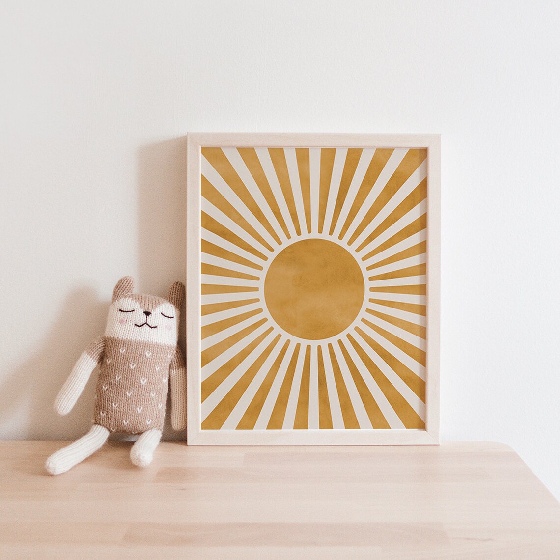 Sunburst Printable Wall Art Boho Sun Wall Decor Abstract Sun - Etsy