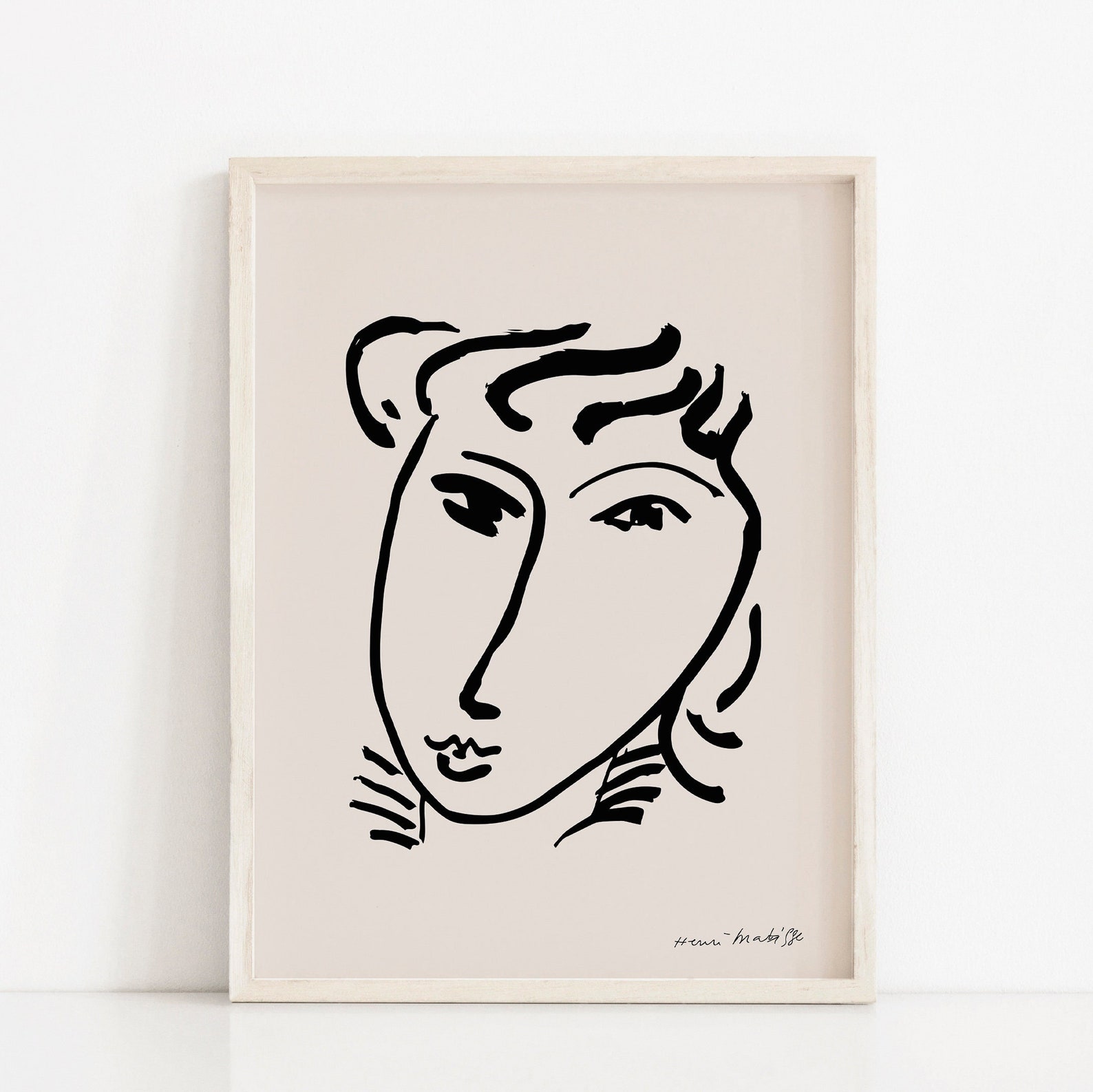 Matisse Line Art Woman Print Henri Matisse Abstract Woman - Etsy