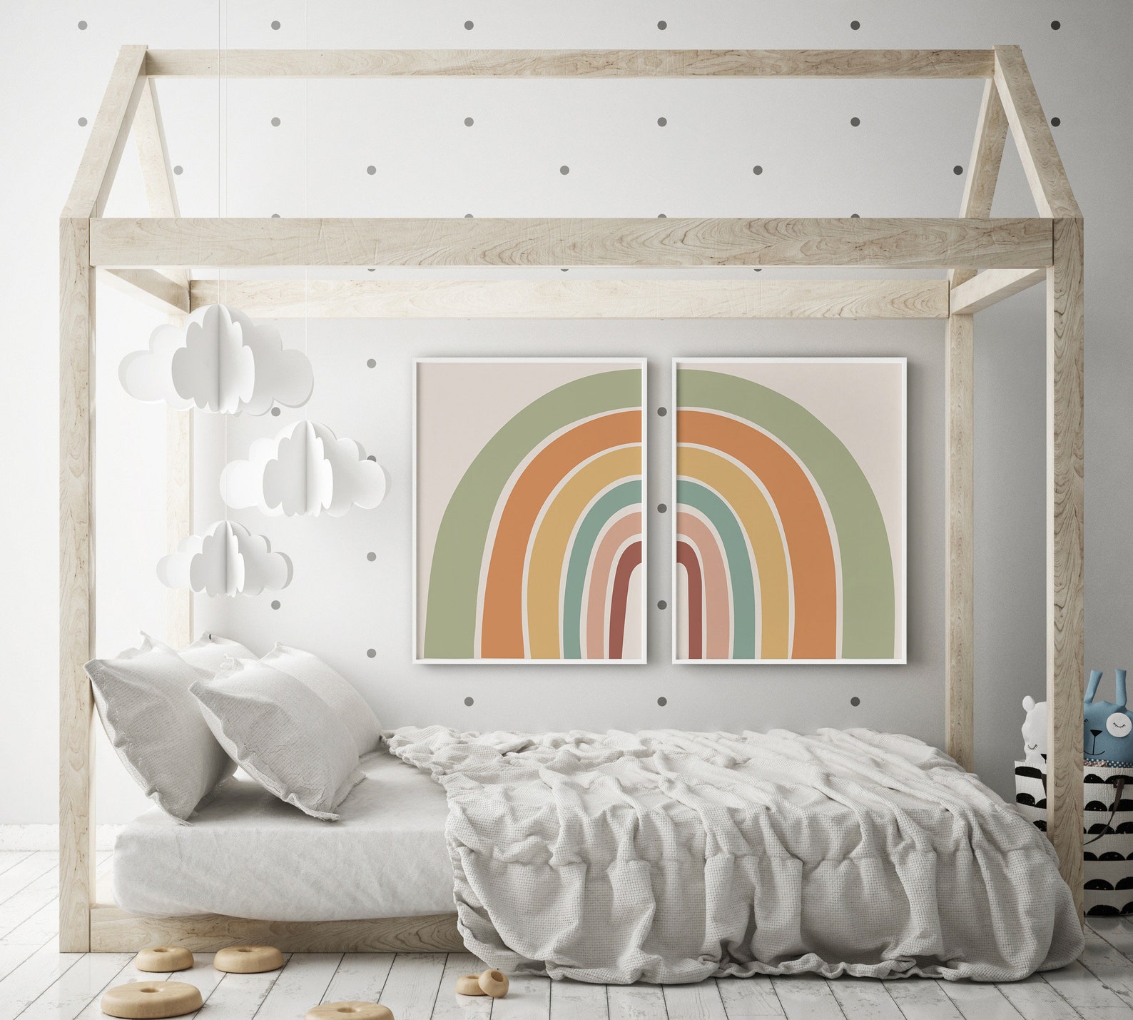 Rainbow Printable Art Wall Decor Set of 2 Colorful Rainbow | Etsy