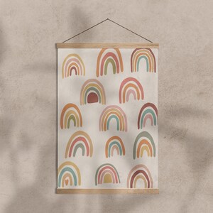 Retro Rainbow Print, Boho Rainbow Wall Decor, Vintage 70s Poster ...