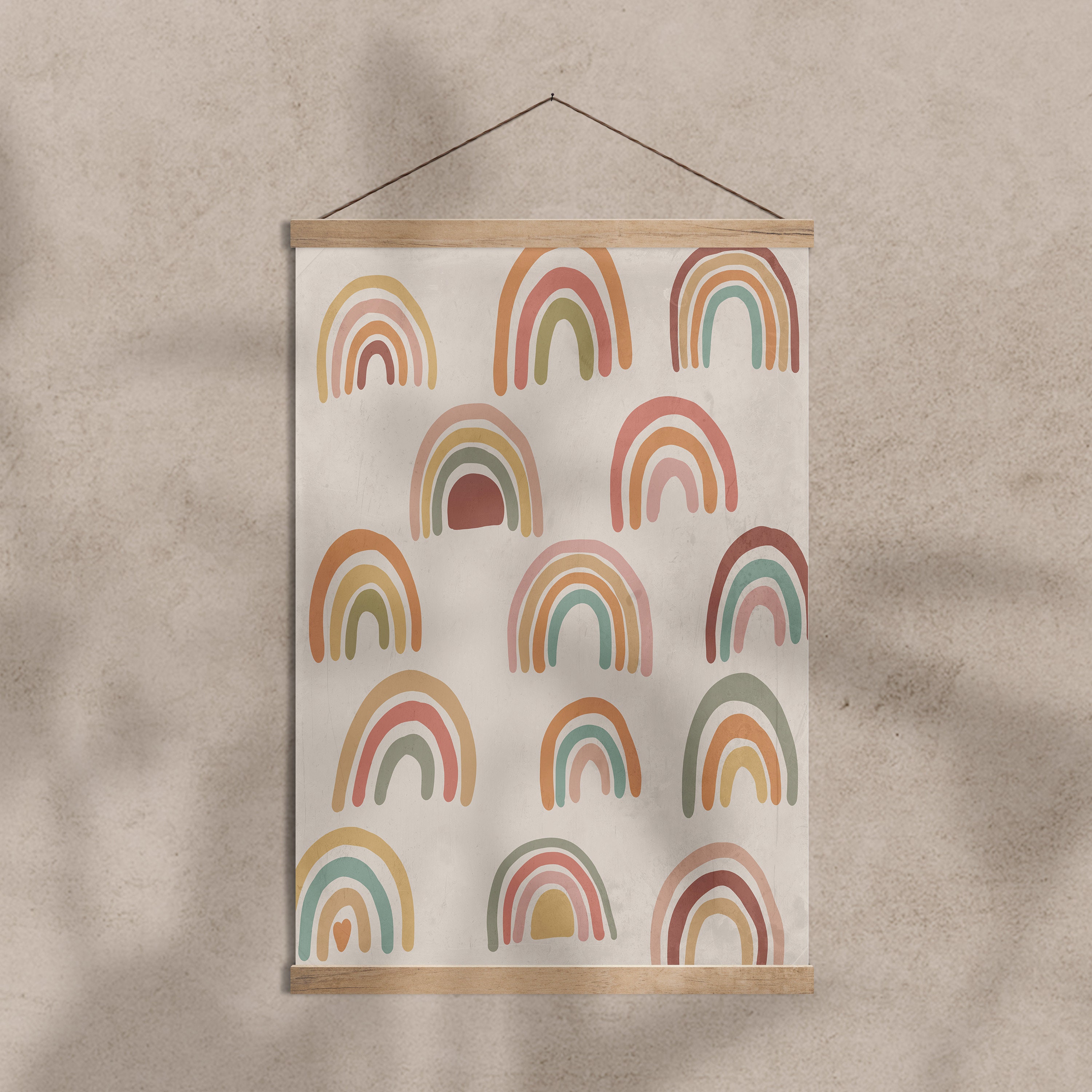 Retro Rainbow Print Boho Rainbow Wall Decor Vintage 70s | Etsy