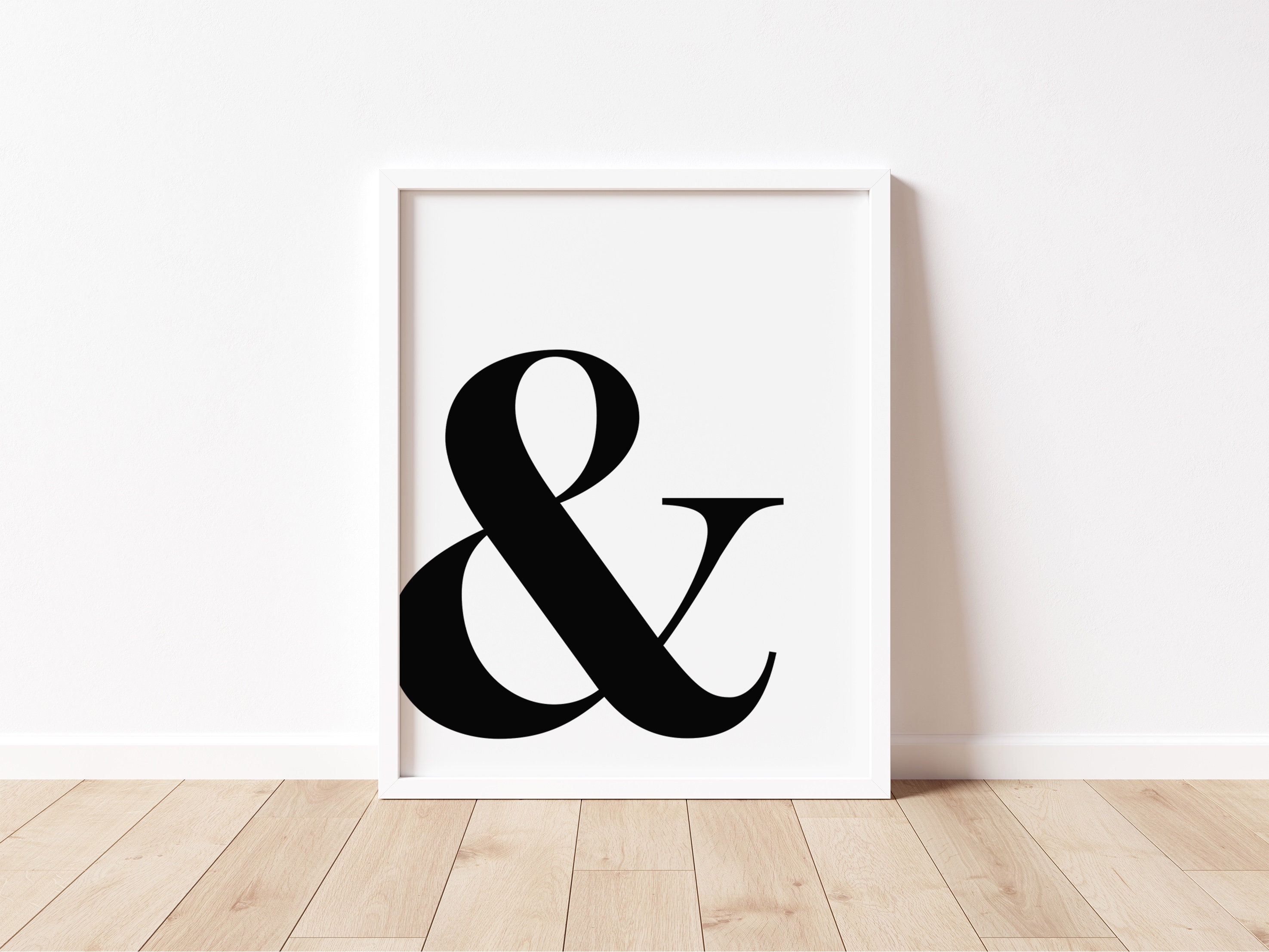 And Symbol Art Print Ampersand Printable Art & Black and | Etsy