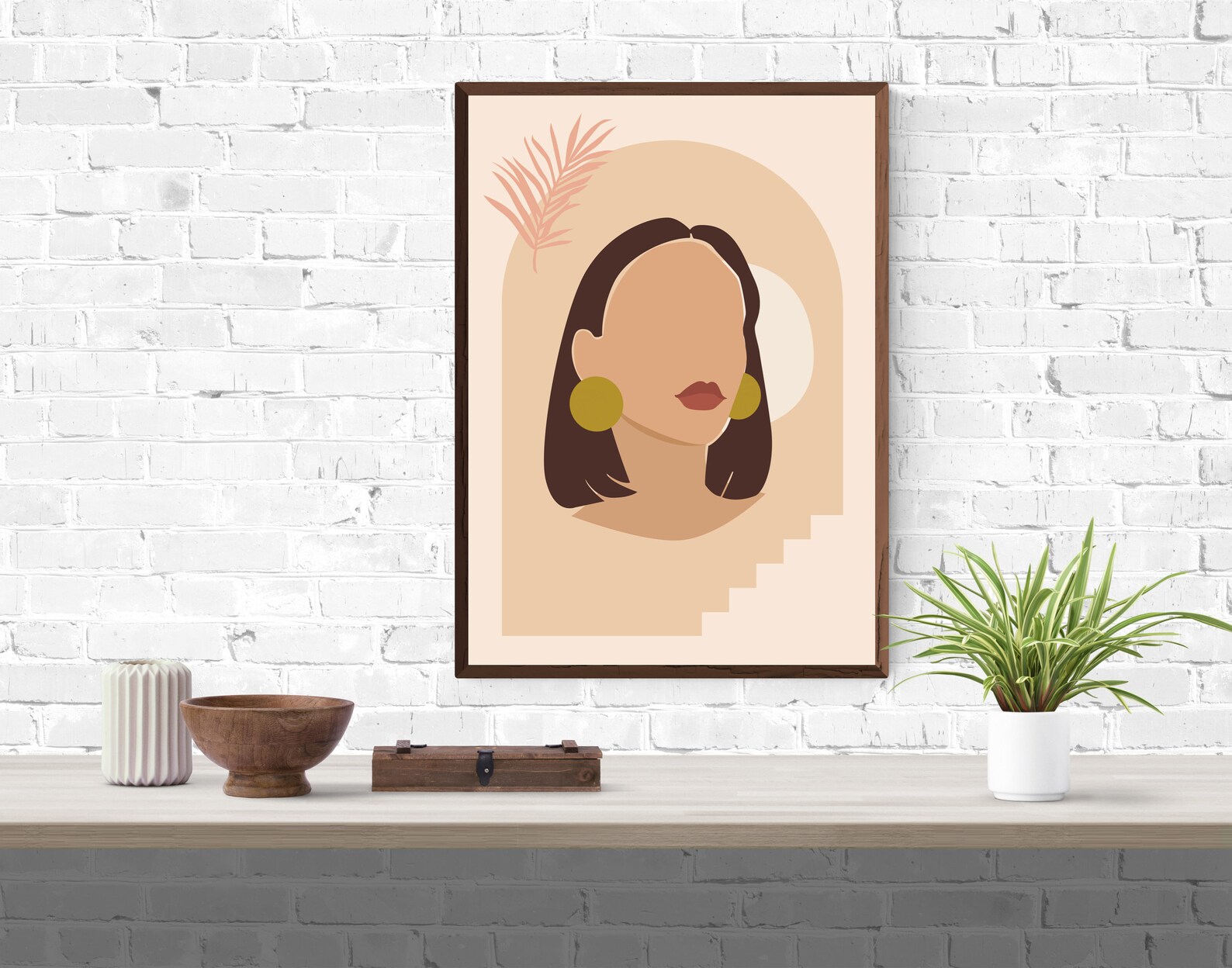 Boho Woman Art Print Color Block Woman Printable Art Minimal | Etsy
