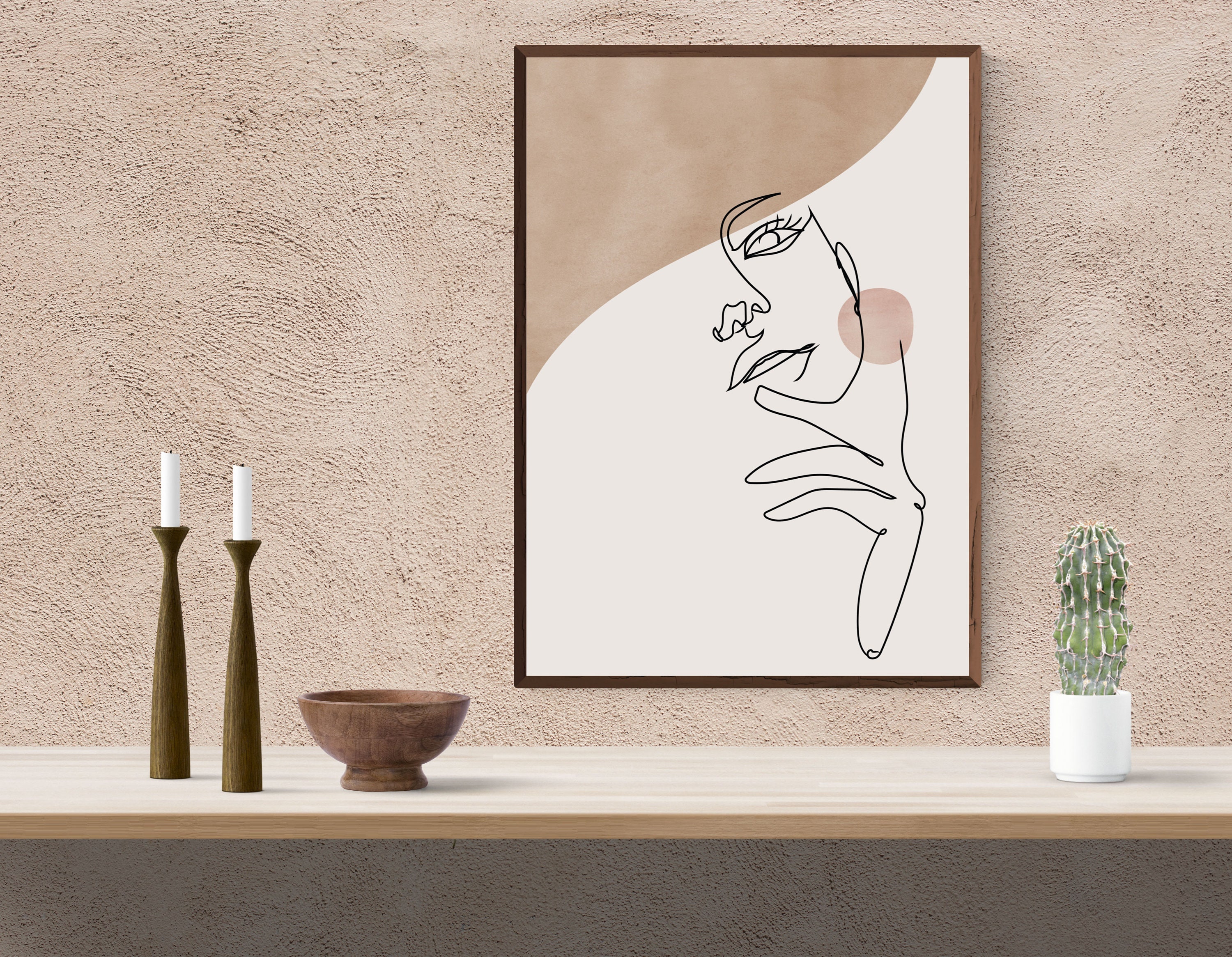 Abstract Face Line Art Print Woman Face Single Line Drawing | Etsy