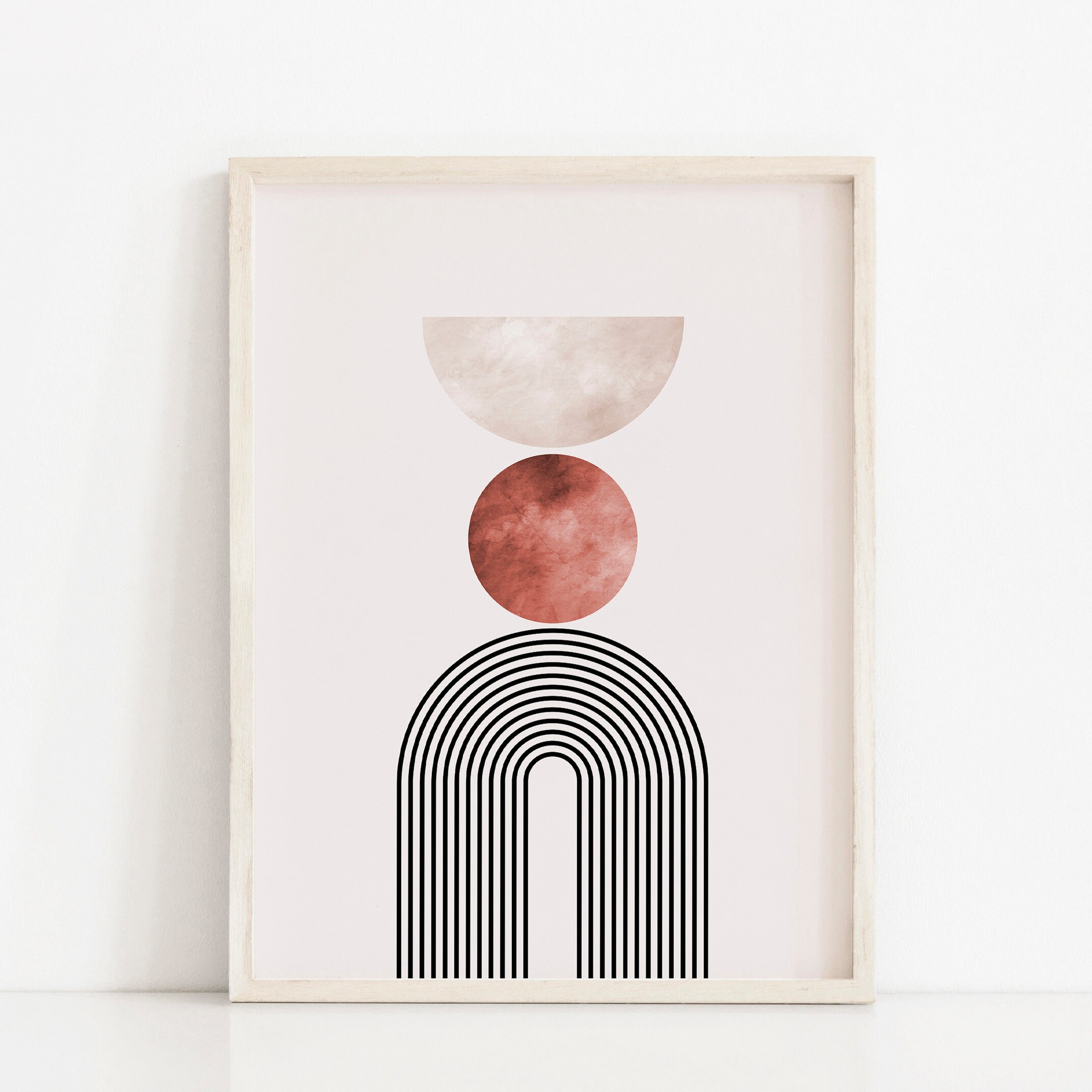 Geometric Arch Printable Art Mid Century Modern Wall Art | Etsy