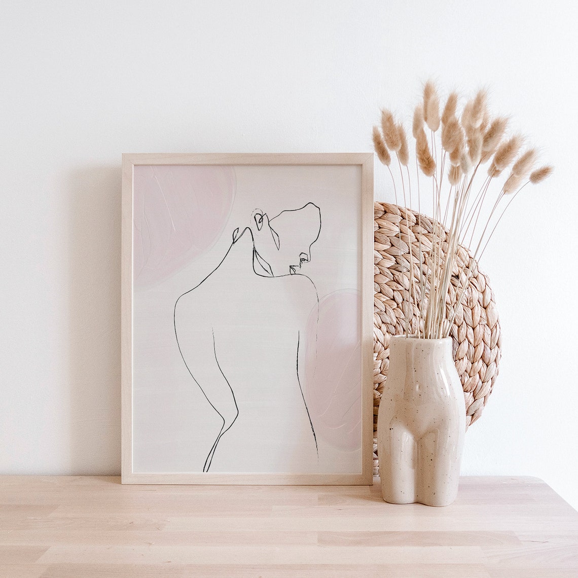 Abstract Body Line Art Print Wall Decor Female Body Neutral - Etsy
