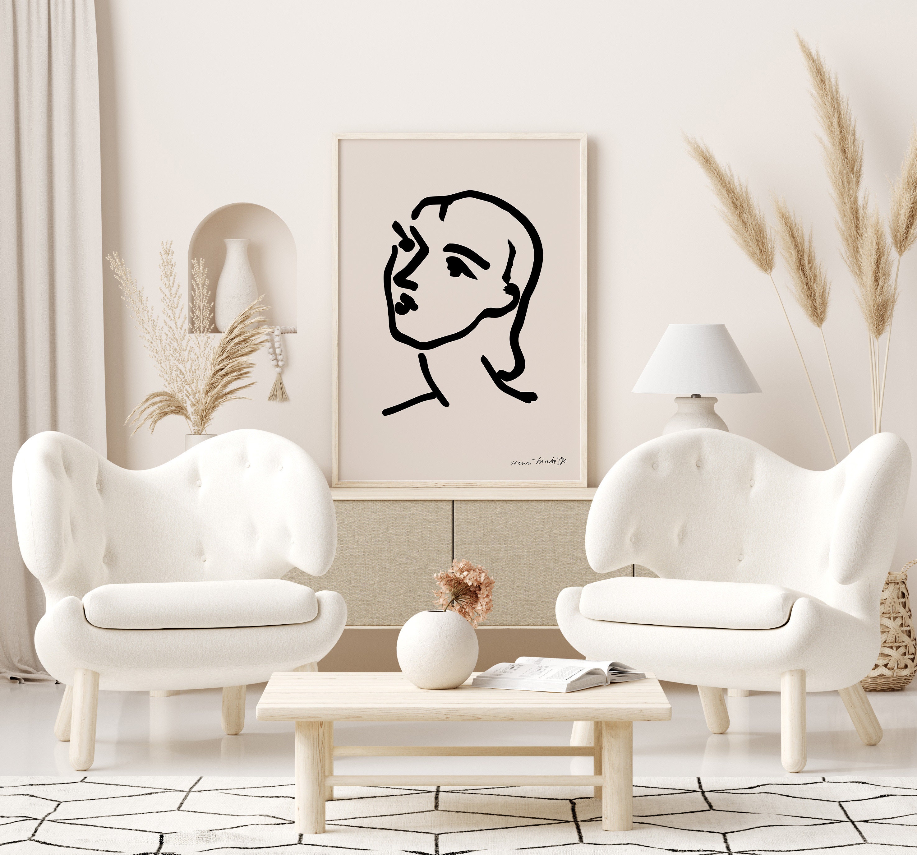Matisse Line Art Woman Print Henri Matisse Abstract Woman - Etsy