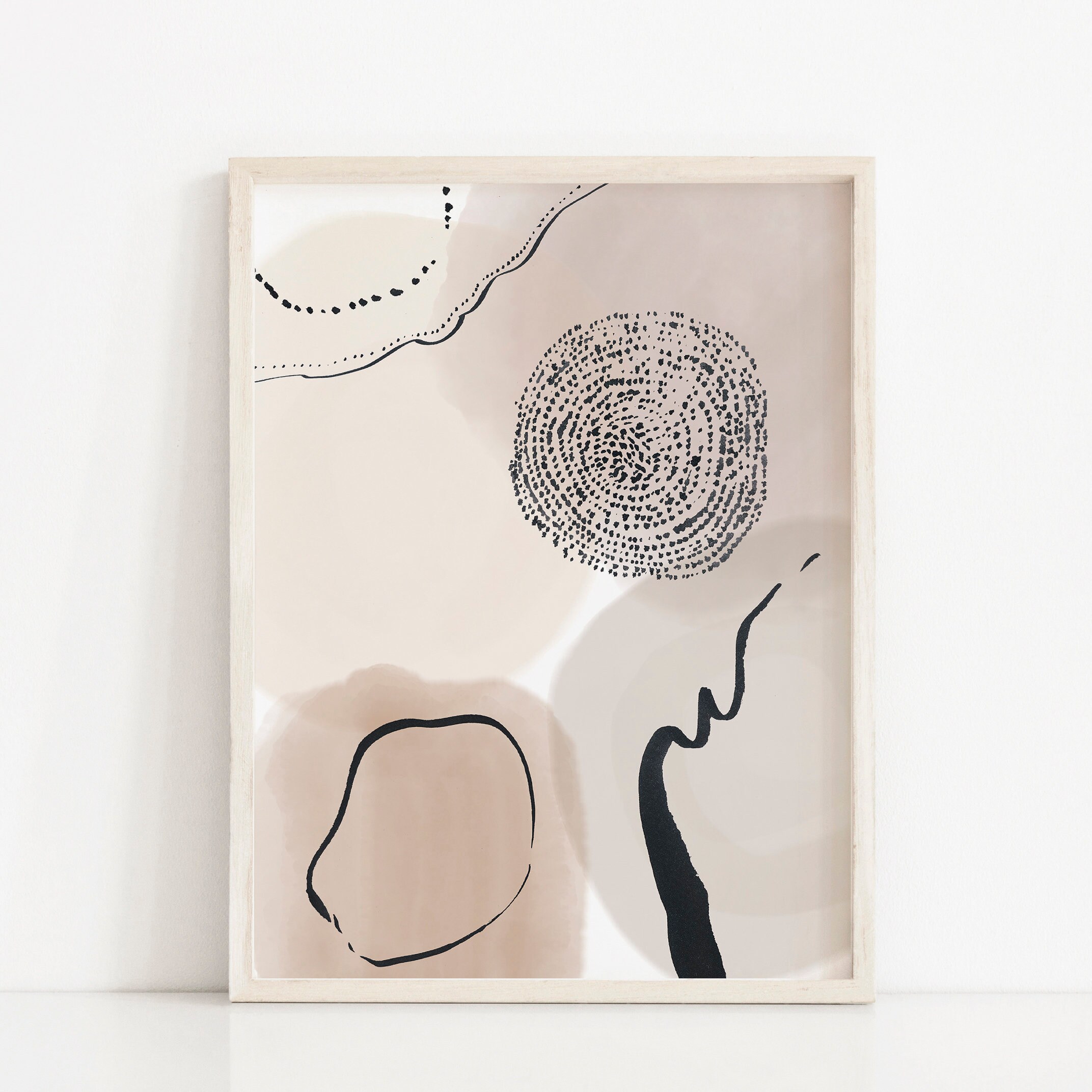 Abstract Printable Art Gallery Wall Set of 5 Botanical Art - Etsy