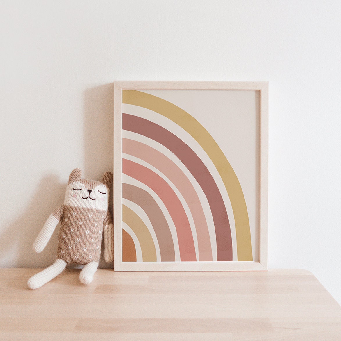 Boho Rainbow Print Retro Rainbow Vintage 70s Poster | Etsy