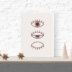 Line Drawing Eye Art Print, Minimal Line Art Eye Poster, Minimalist ...