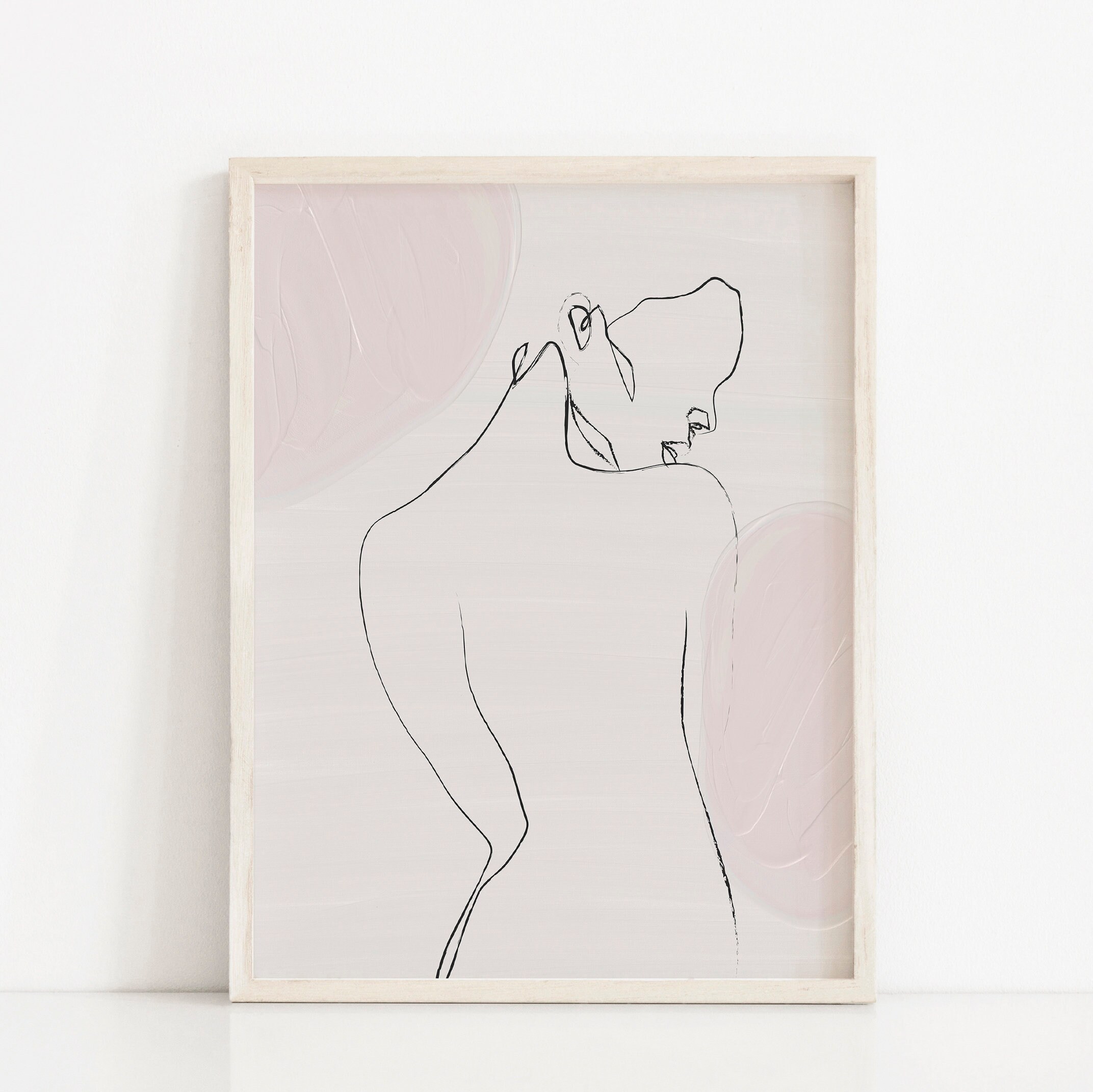 Abstract Body Line Art Print Wall Decor Female Body Neutral - Etsy
