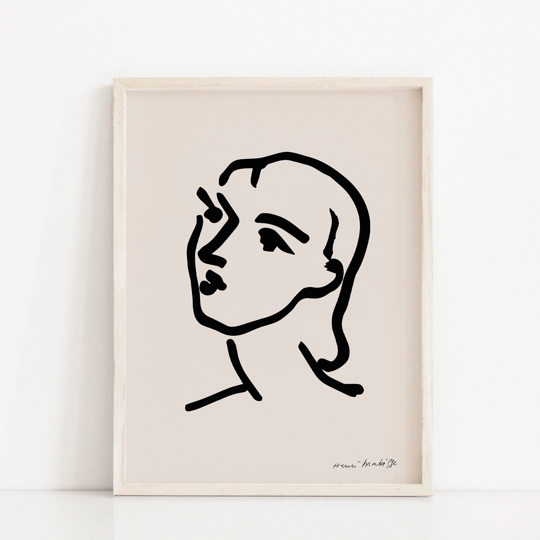 Matisse Line Art Woman Print Henri Matisse Abstract Woman - Etsy