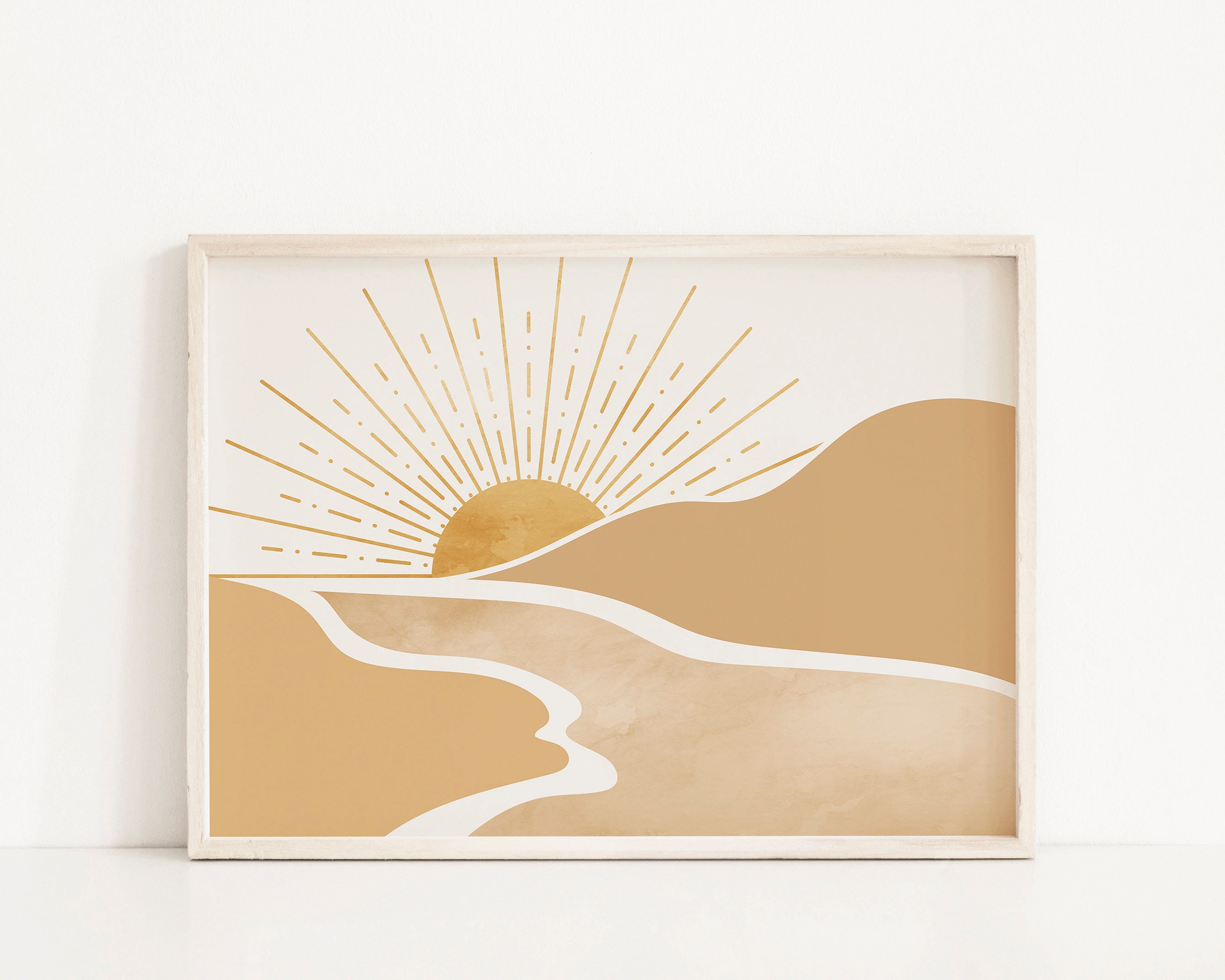 Art & Collectibles Horizontal Neutral Boho Print Digital Download Boho ...